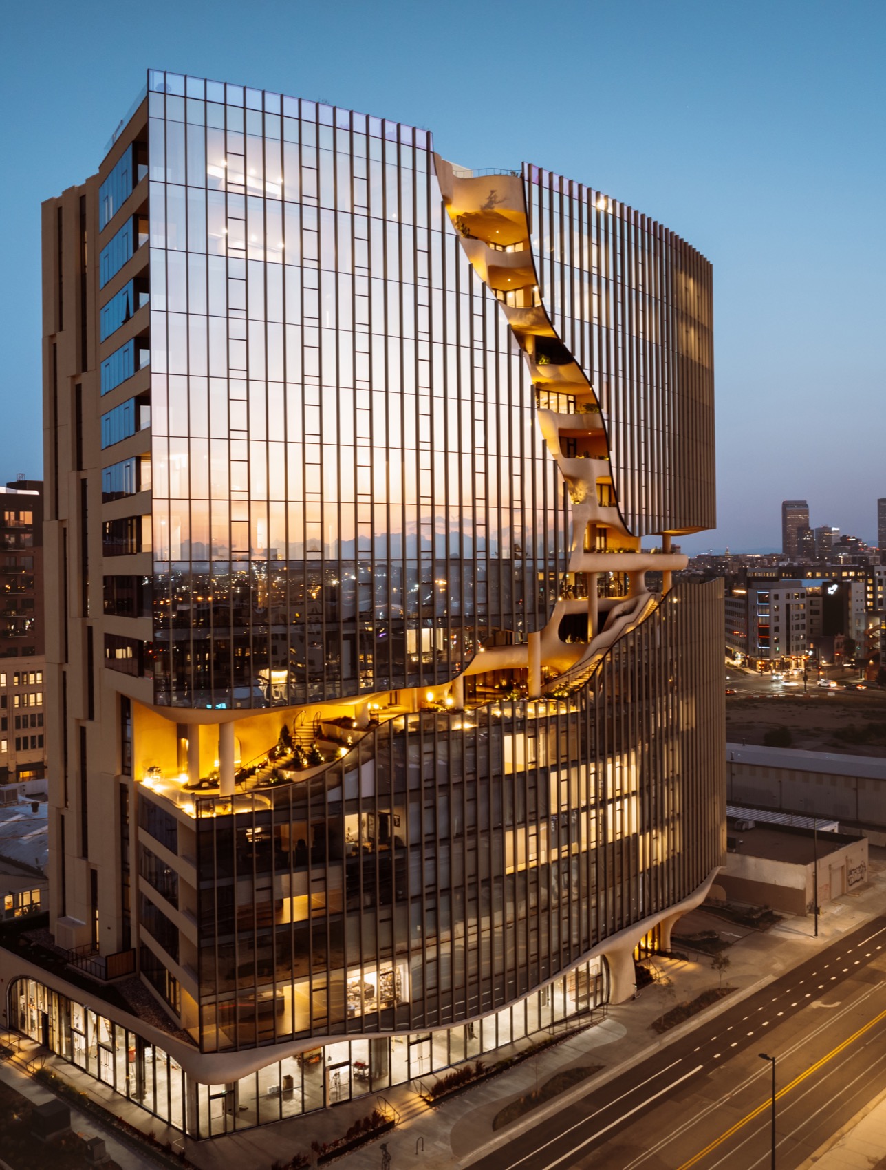 Ma Yansong/MAD Architects Unveil One River North: A Cracked-Open Canyon ...