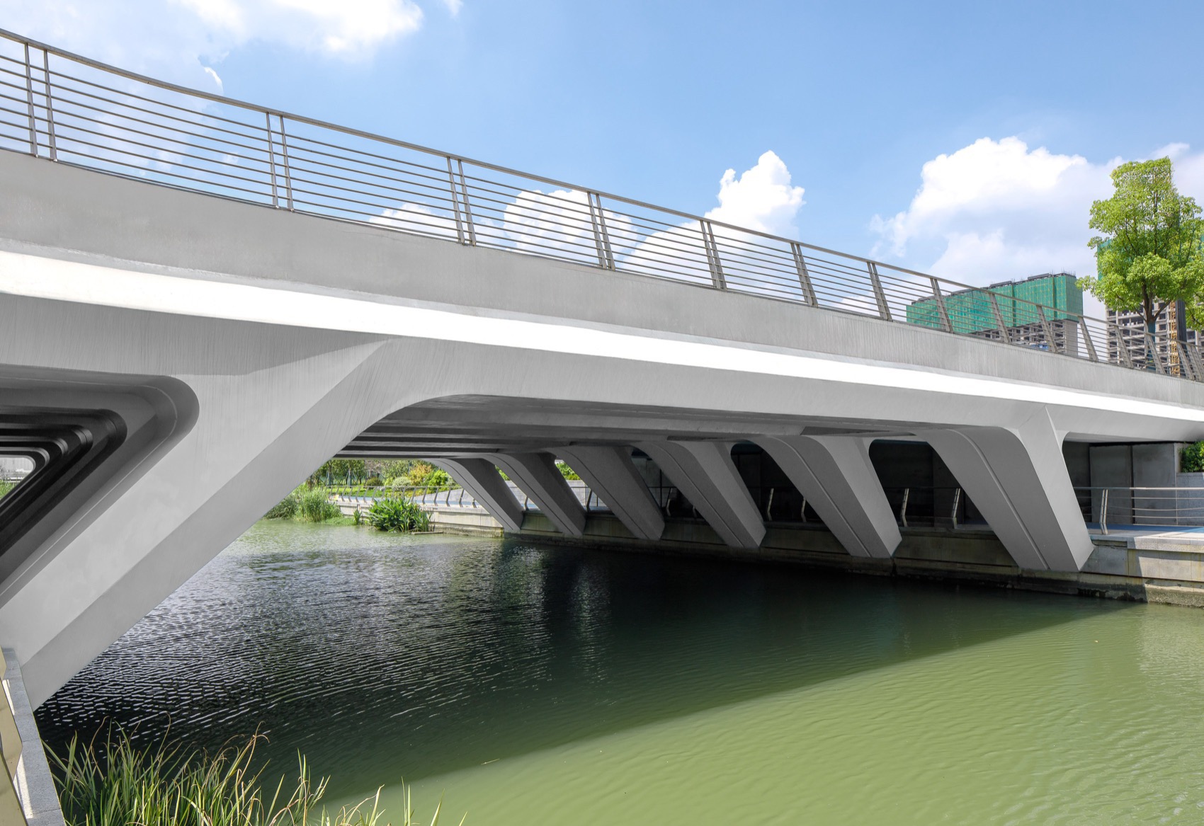 Pedestrian and vehicular bridges for Nanjing’s Nanbu New Town by NAN ...