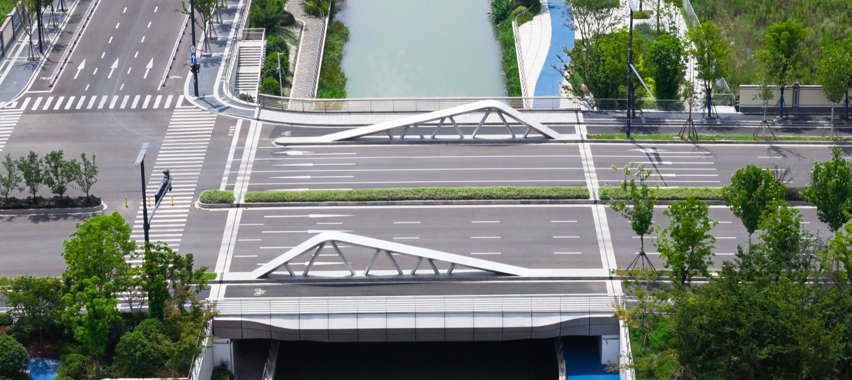 Pedestrian and vehicular bridges for Nanjing’s Nanbu New Town by NAN ...