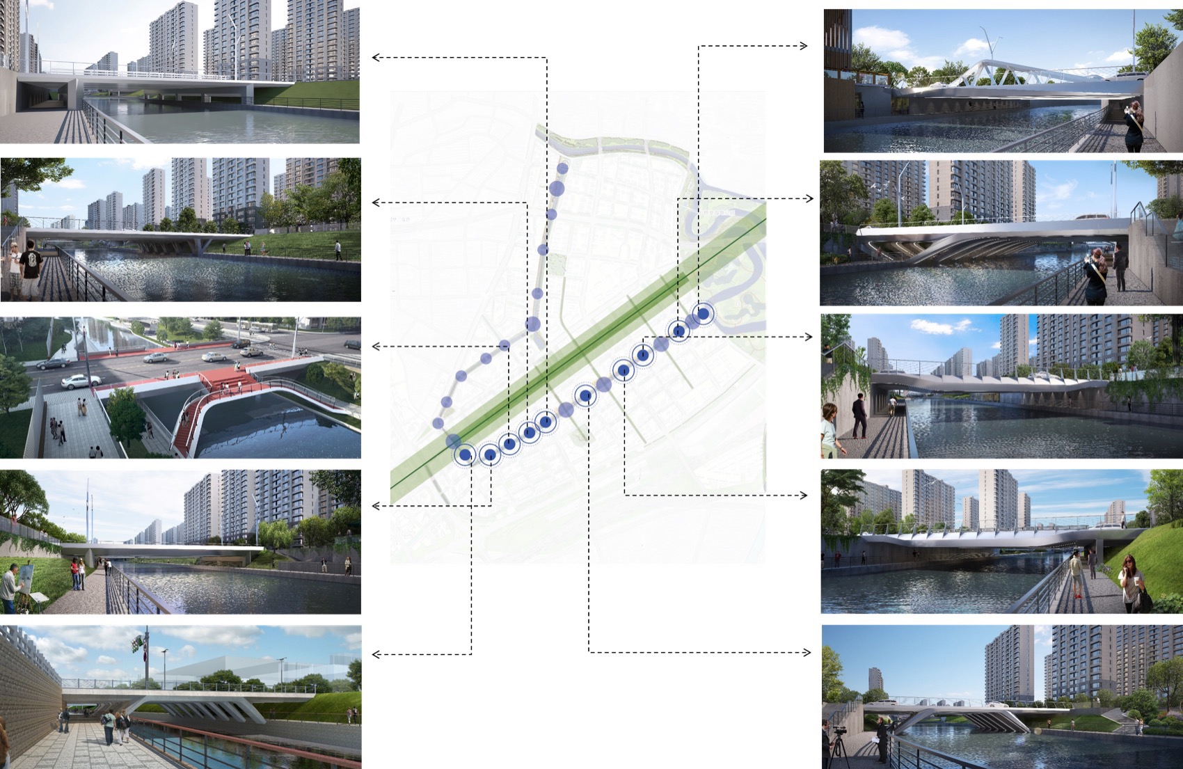 Pedestrian and vehicular bridges for Nanjing’s Nanbu New Town by NAN ...