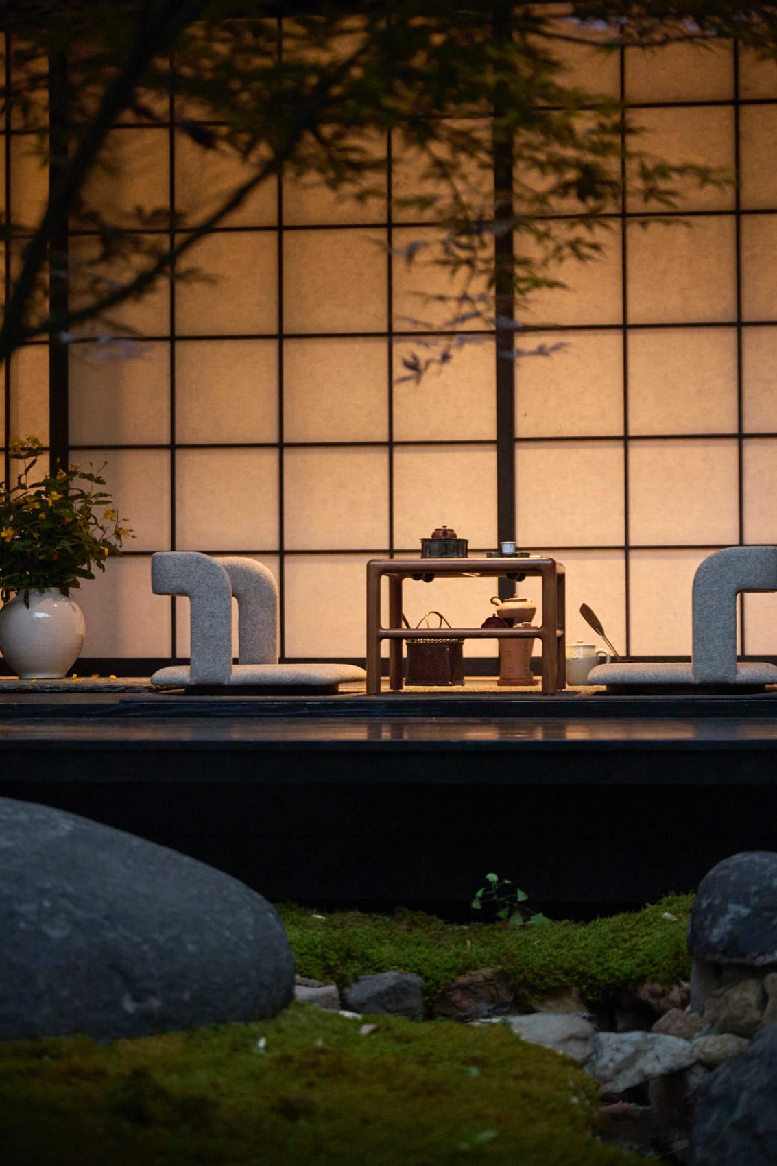 Tea room space design of XinHeYe by Qicang Design Firm - 谷德设计网