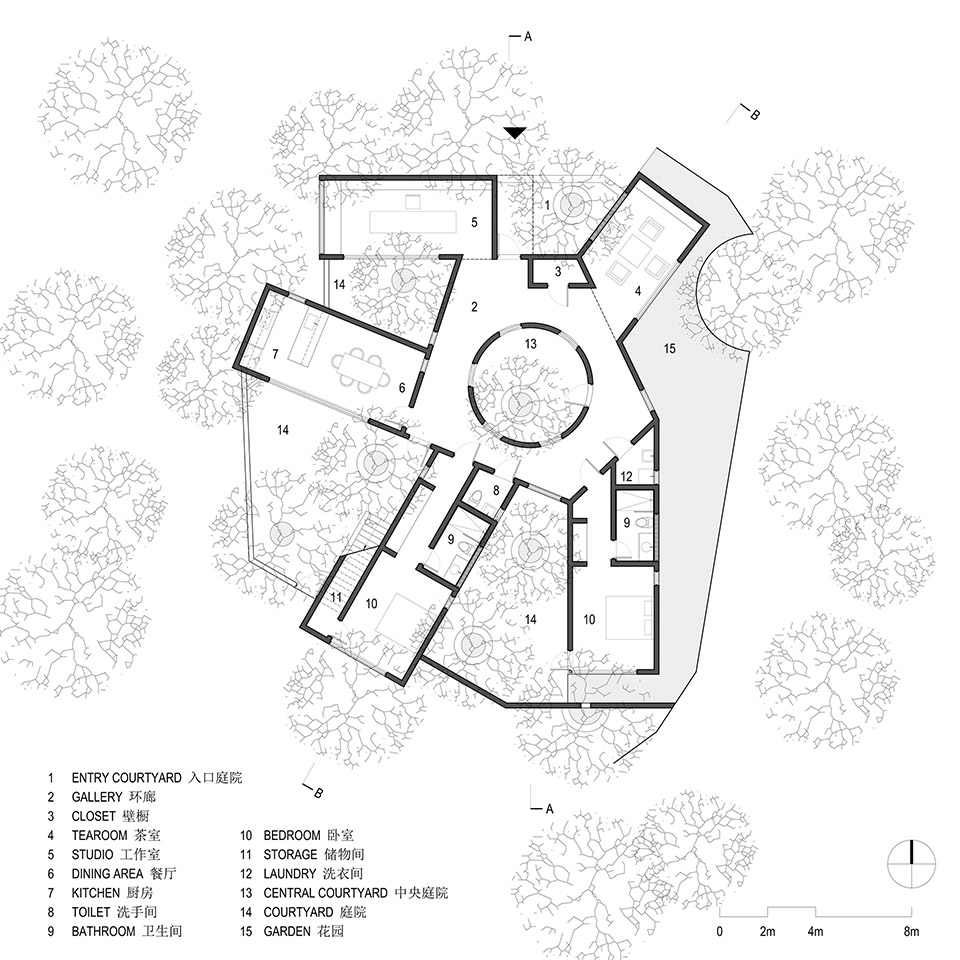 Courtyard under Longan Trees by SPACEWORK Architects - 谷德设计网