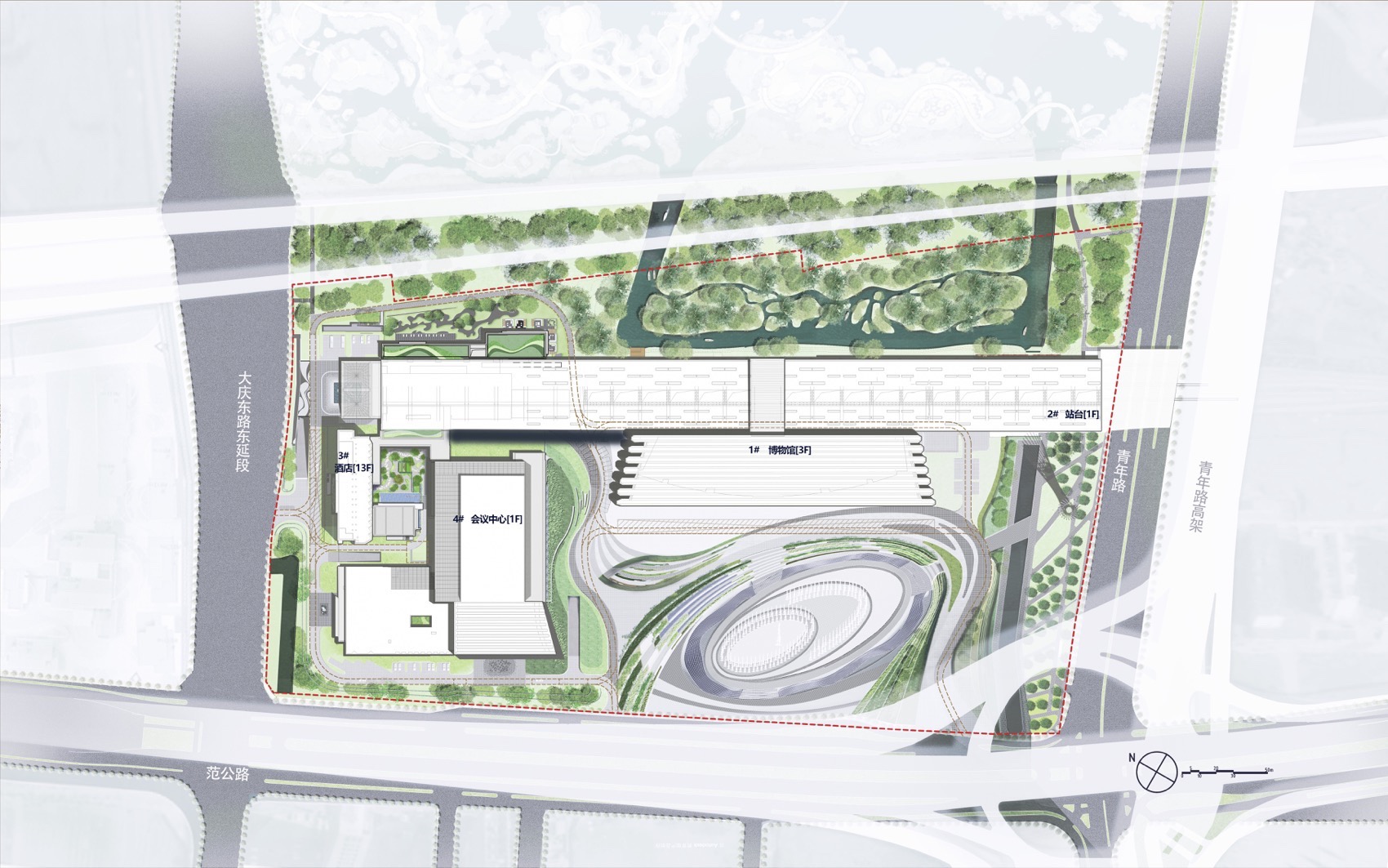 China Yellow Sea Wetlands Museum Railway Park by DuShe Architectural ...