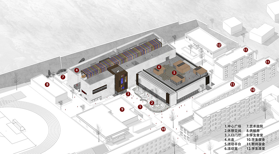The Multifunctional Art Center of Lhozhag County Middle School by ...