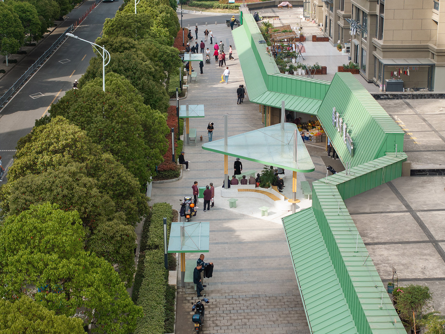 Breeze Market by Displacement architectural design - 谷德设计网