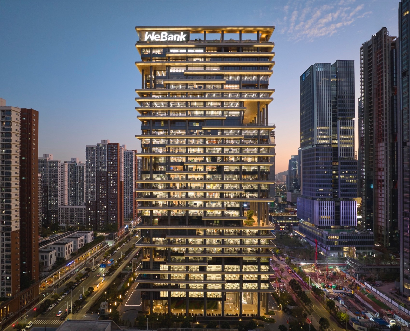 New Headquarters for WeBank by SOM - 谷德设计网