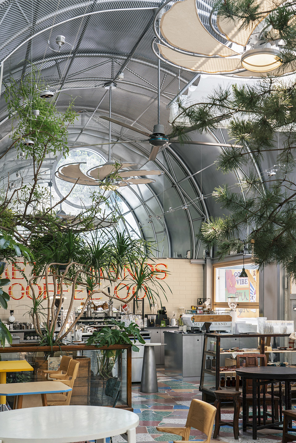 METAL HANDS Coffee Youyi Store, Garden Branch, Beijing by SA Architects ...