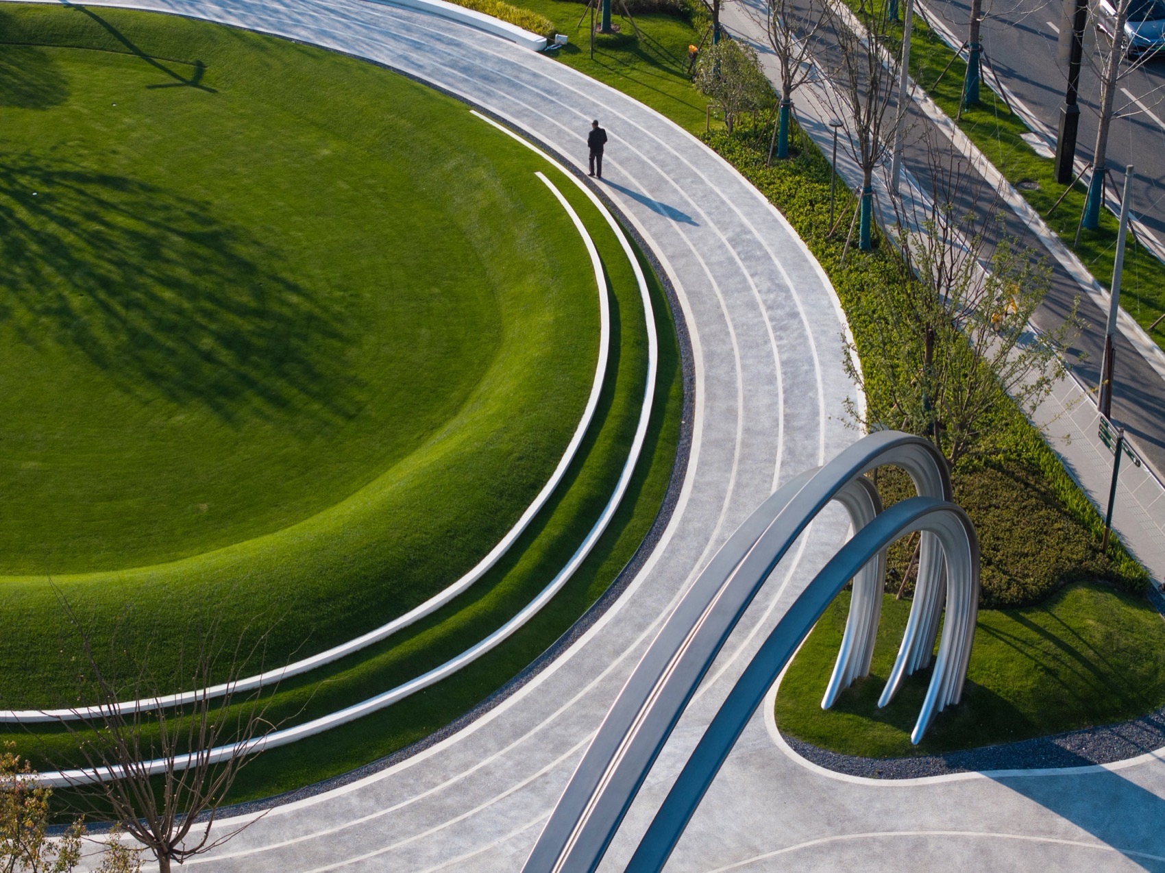 Landscape Design of Green Space on the East Side of Peiya South Road, Jinze Town, Shanghai by ...