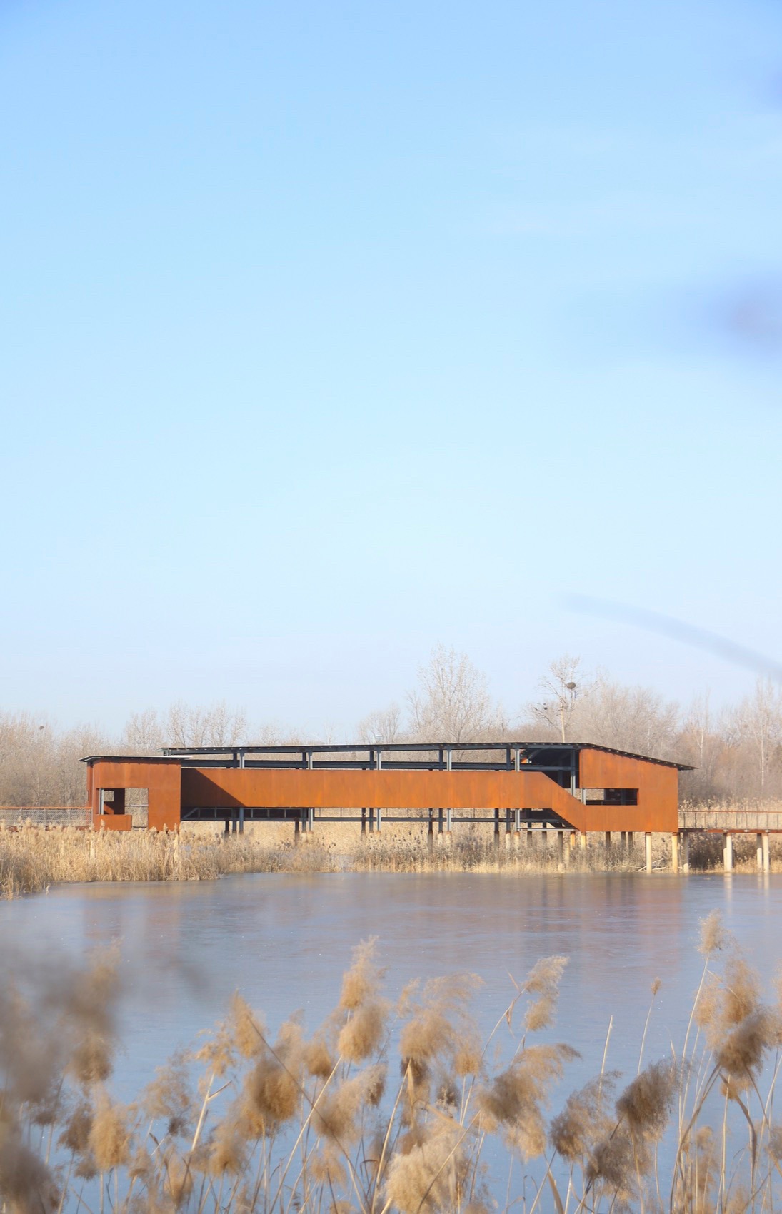 Reed Pavilion, Bird-watching Tower –Park service building series in ...