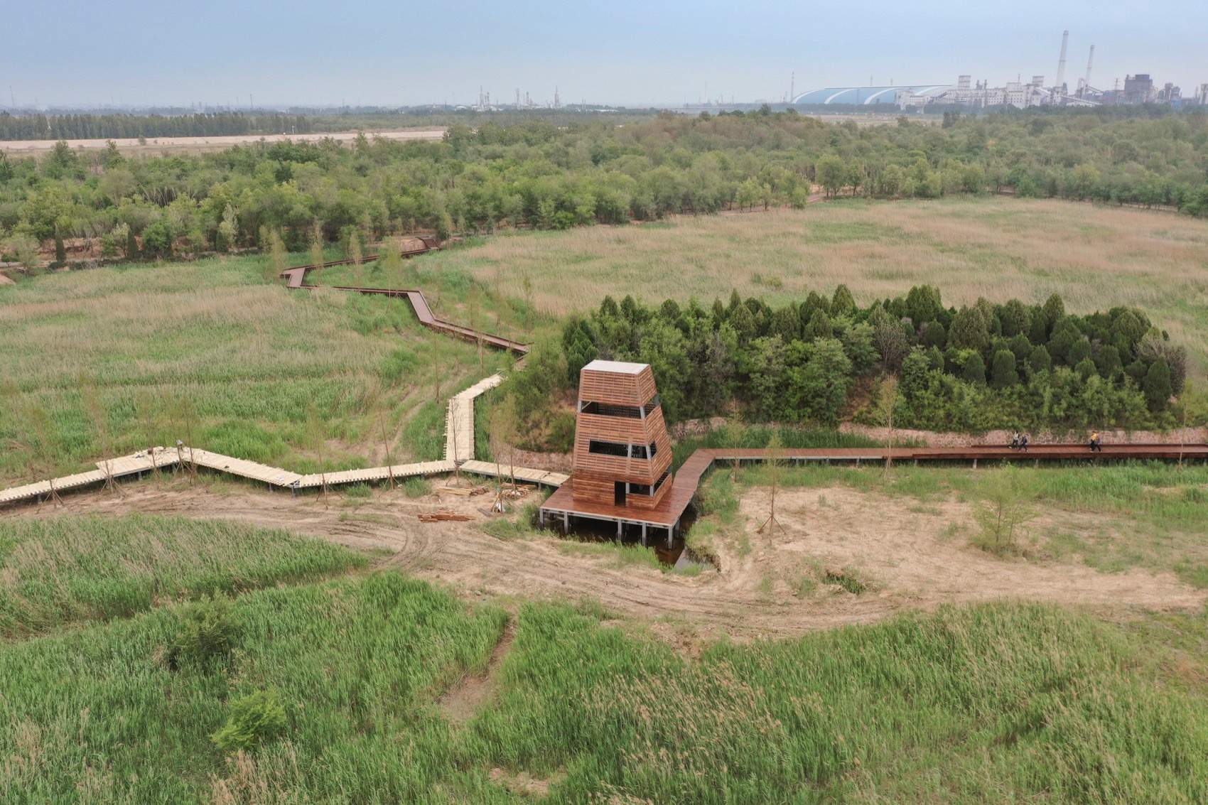 Reed Pavilion, Bird-watching Tower –Park service building series in ...