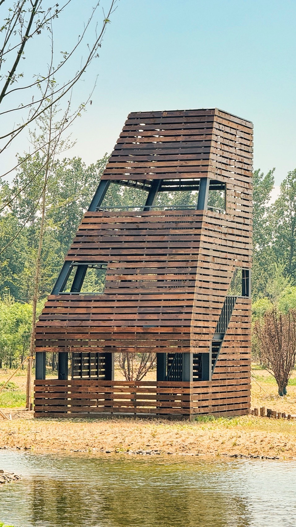 Reed Pavilion, Bird-watching Tower –Park service building series in ...