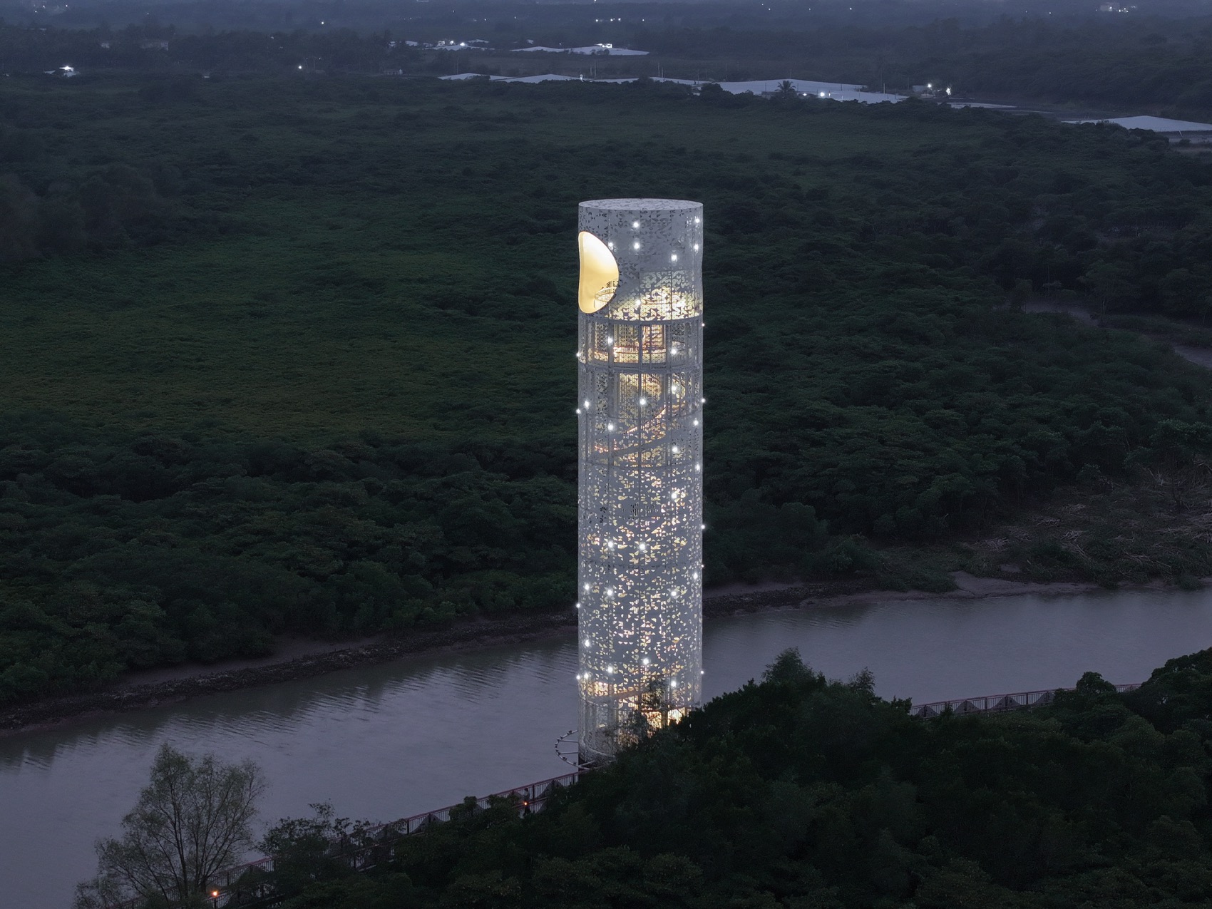 Observation Tower of Dongzhai Harbor Mangrove Natural Reserve Area by ...