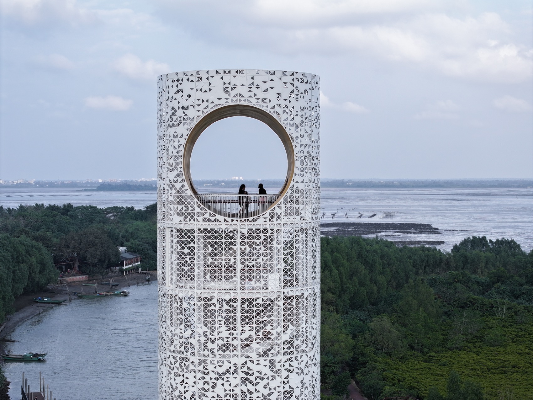 Observation Tower of Dongzhai Harbor Mangrove Natural Reserve Area by ...