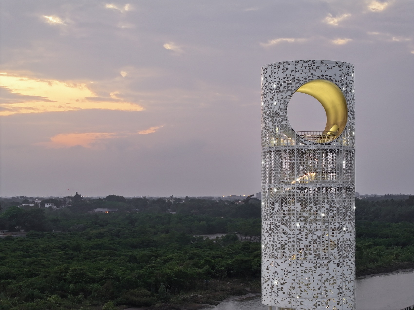 Observation Tower of Dongzhai Harbor Mangrove Natural Reserve Area by ...