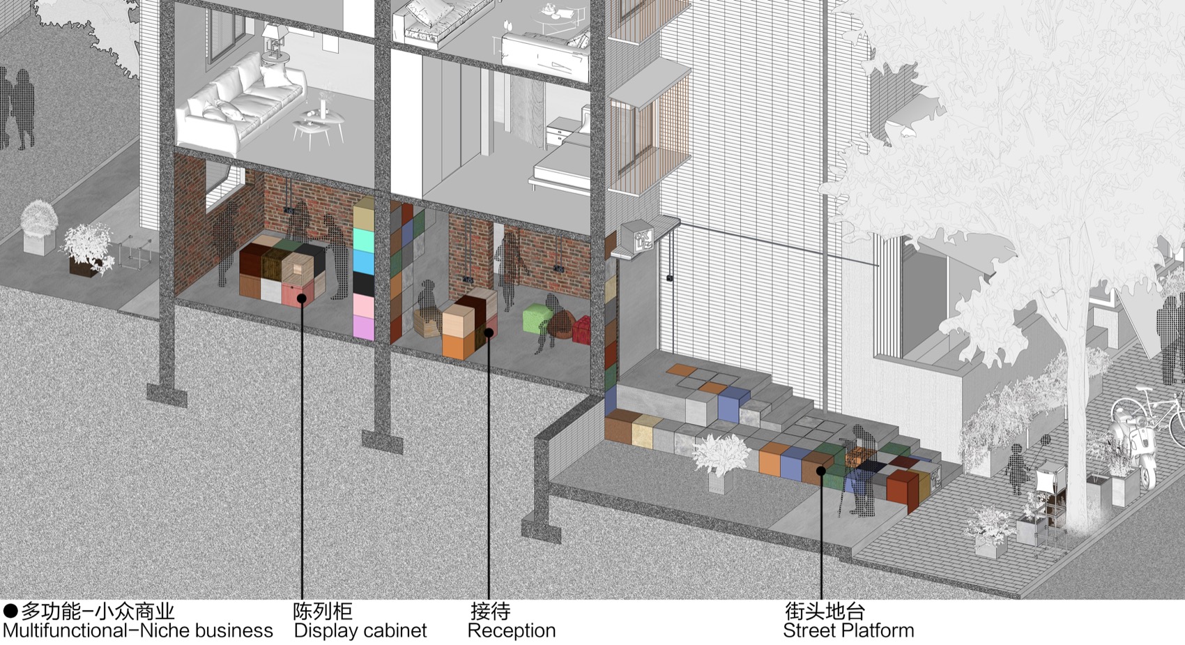 BOXES Narrow Hall by Chengdu Beyond Space Architectural Design Co., Ltd ...
