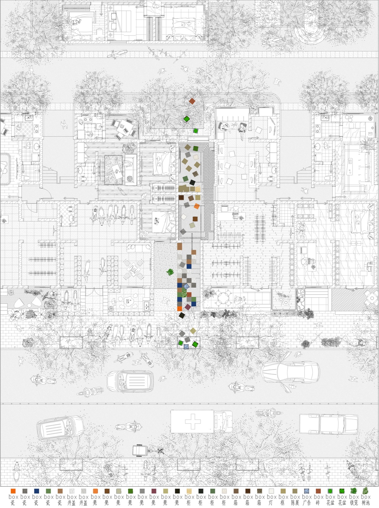 BOXES Narrow Hall by Chengdu Beyond Space Architectural Design Co., Ltd ...