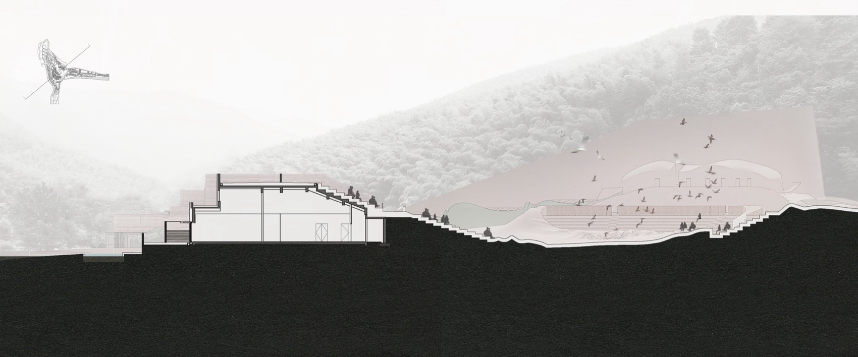 The Earth Valley Theater in Yaohu Village by GOA - 谷德设计网