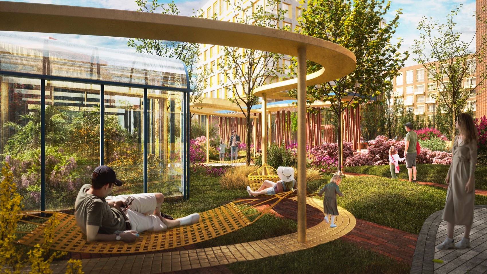 Courtyard of WOW Residential Complex by Architectural Bureau VESCH - 谷德设计网
