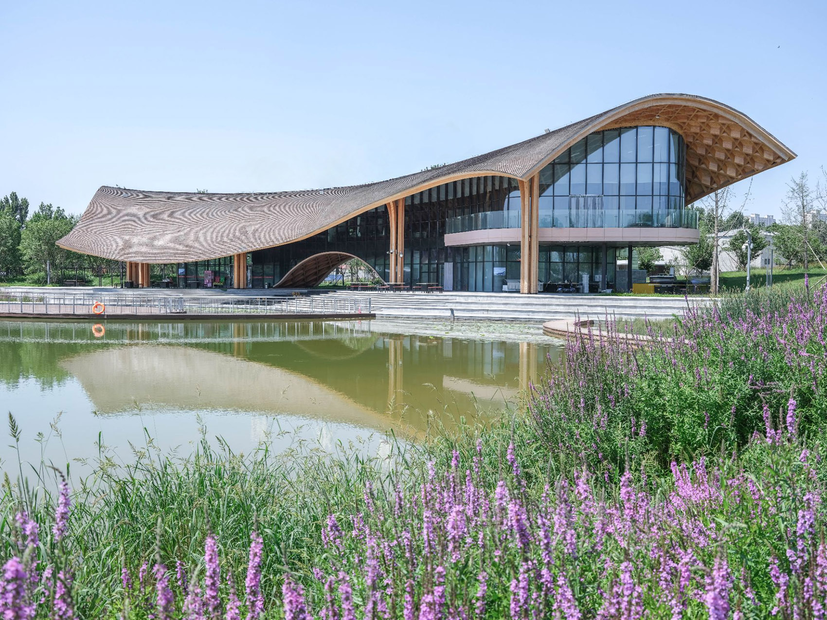 Lakeside Restaurant at Silk Road Friendship Park in Dingzhou by SUP ...