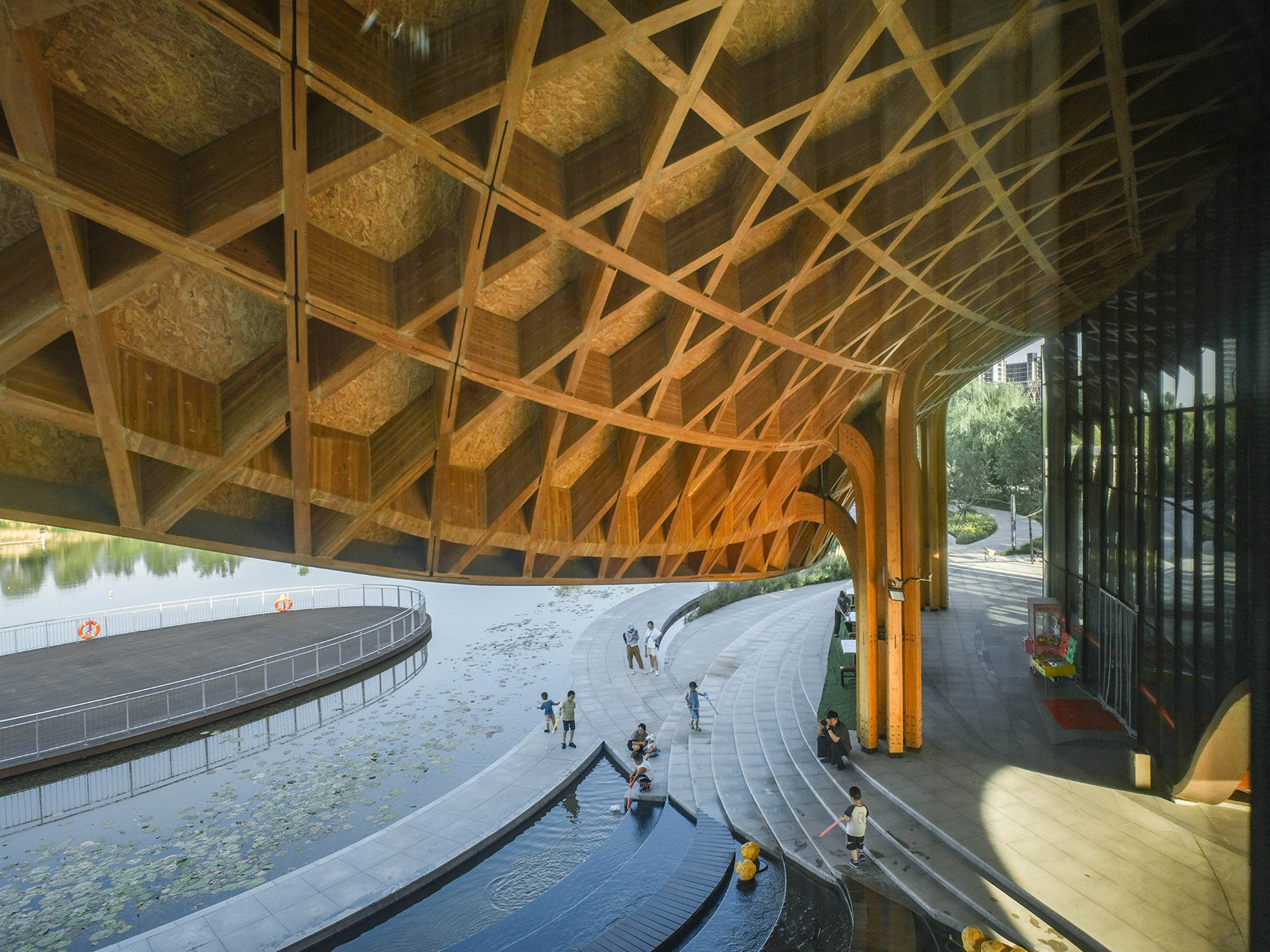 Lakeside Restaurant at Silk Road Friendship Park in Dingzhou by SUP ...