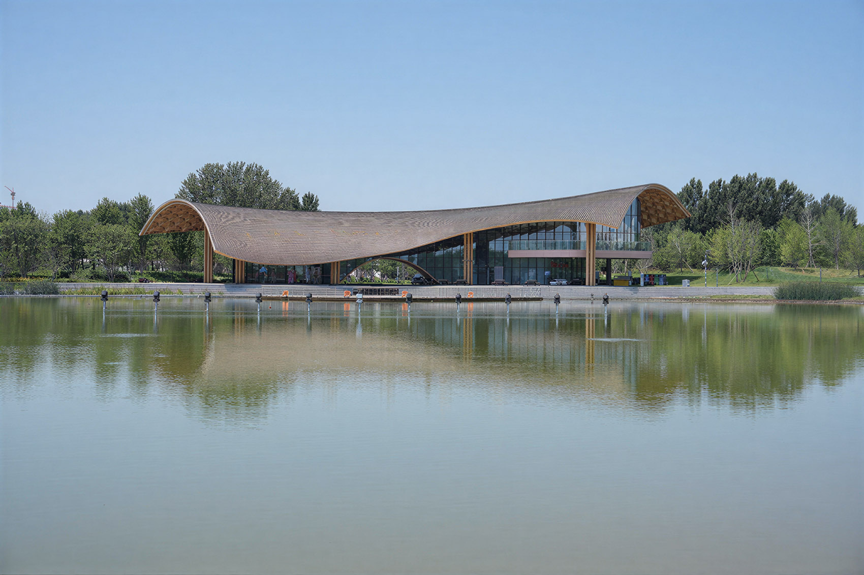 Lakeside Restaurant at Silk Road Friendship Park in Dingzhou by SUP ...