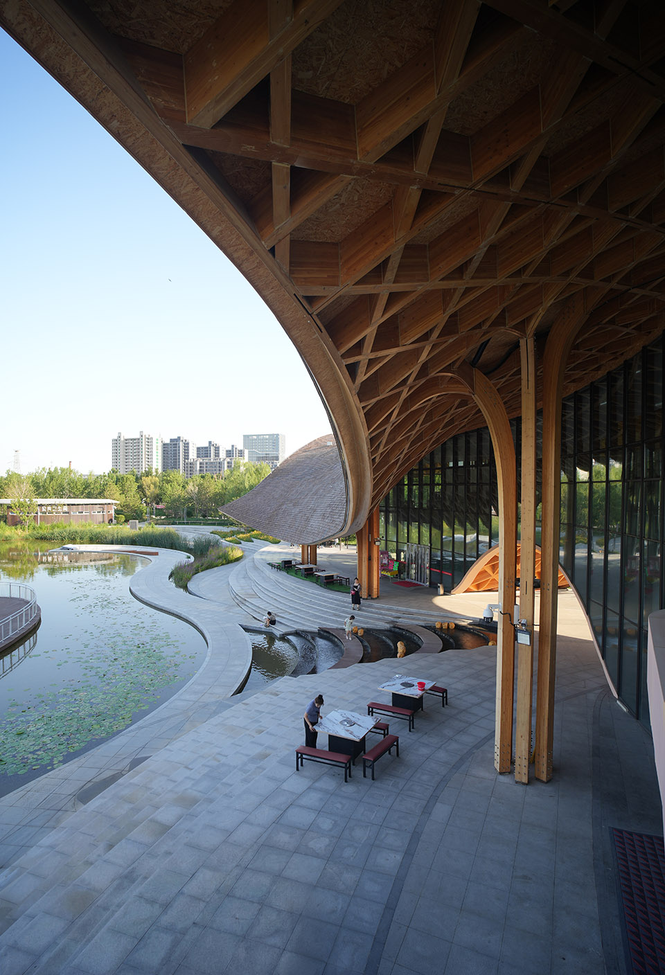 Lakeside Restaurant at Silk Road Friendship Park in Dingzhou by SUP ...