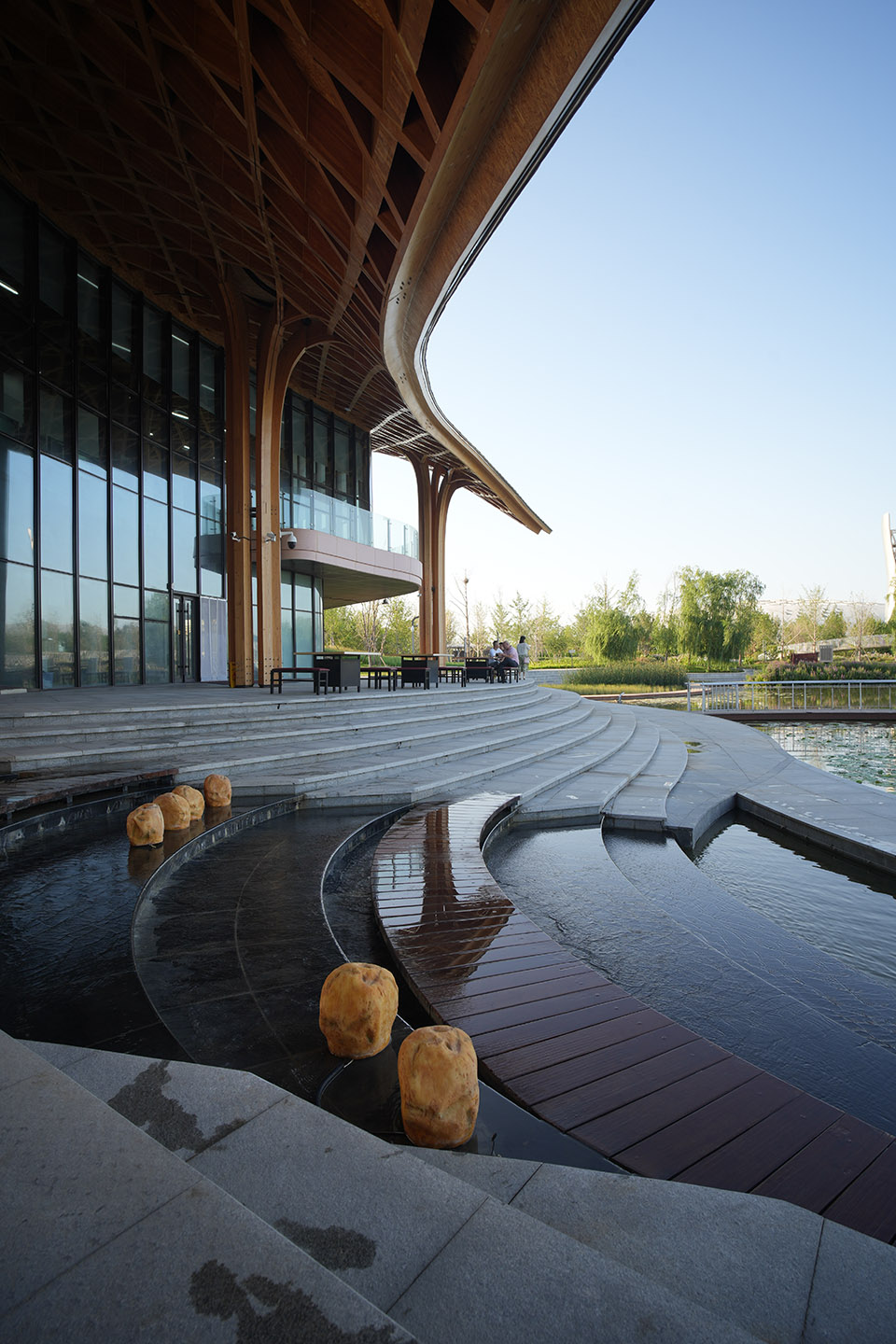 Lakeside Restaurant at Silk Road Friendship Park in Dingzhou by SUP ...